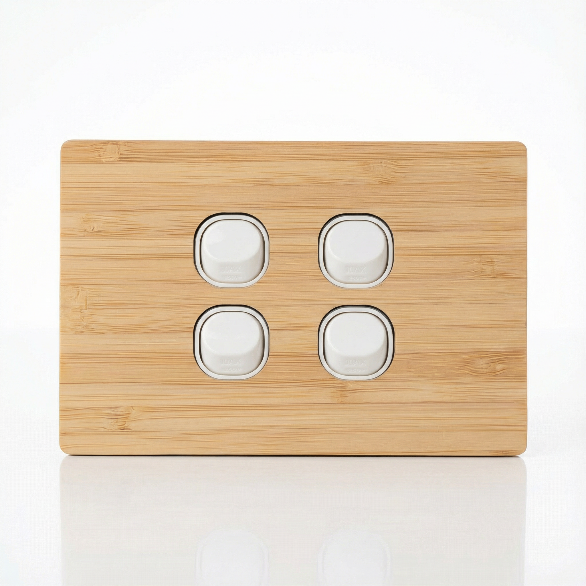 Bamboo 4 Gang Cover – Timber Plates
