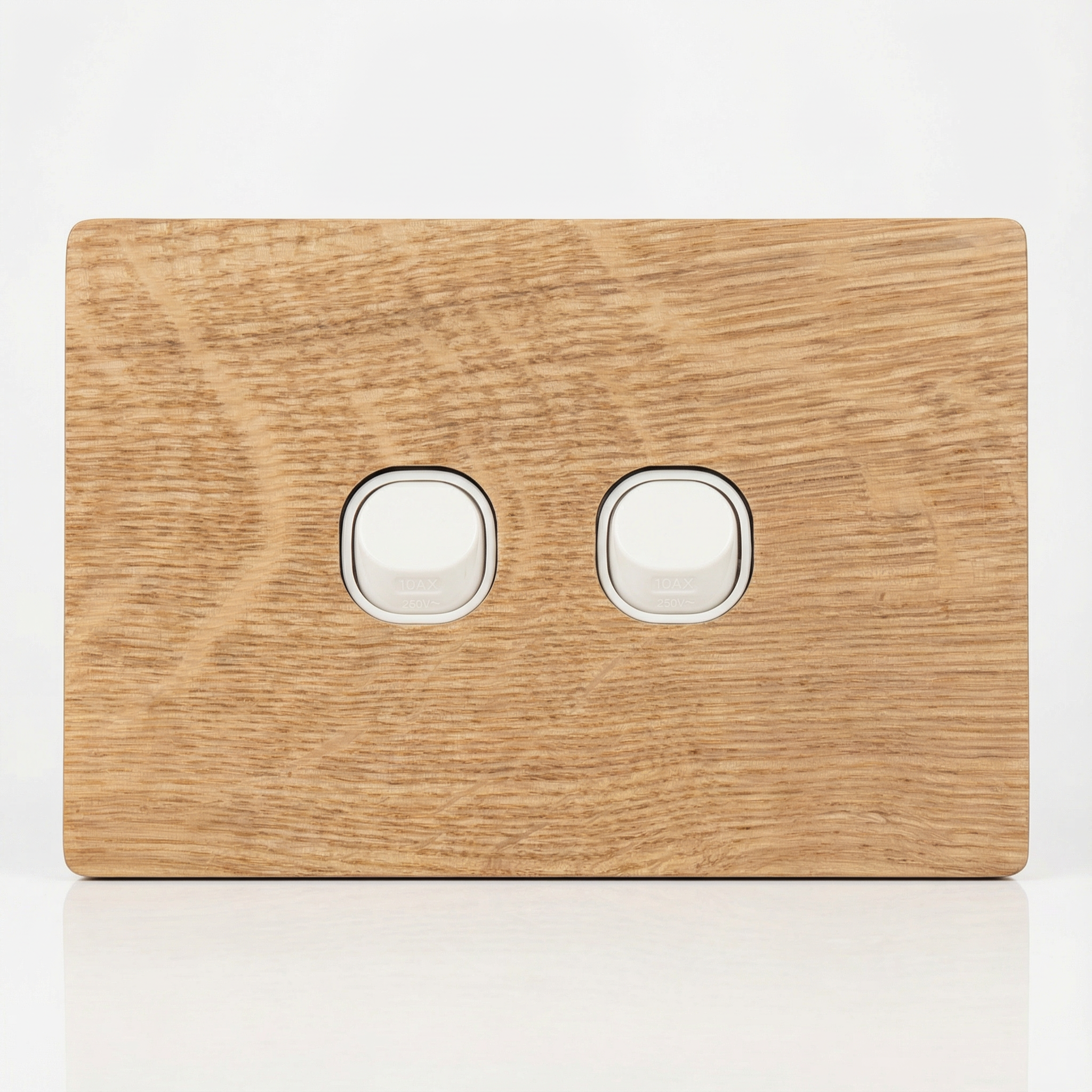 Oak 2 Gang Cover – Timber Plates