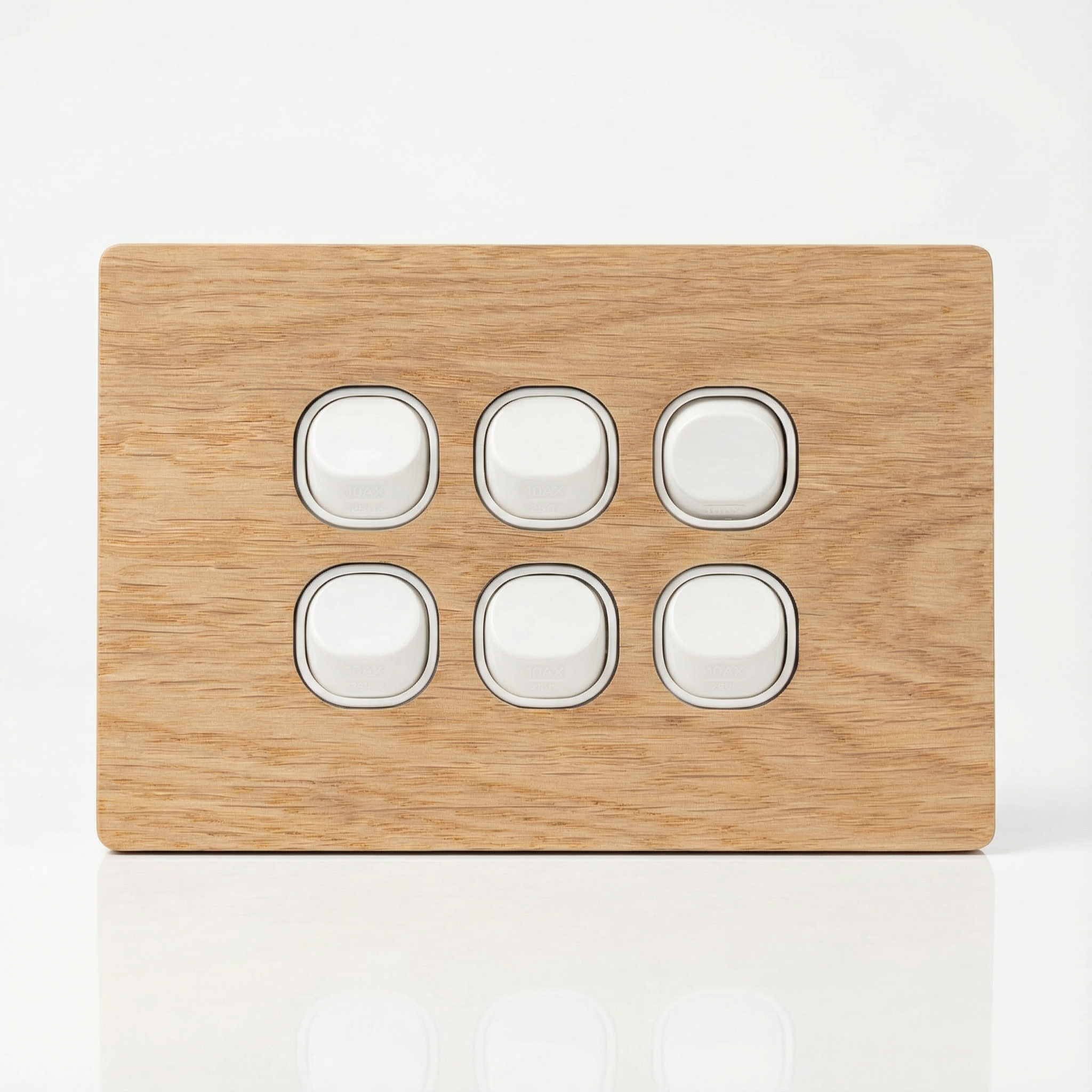Oak 6 Gang Cover – Timber Plates