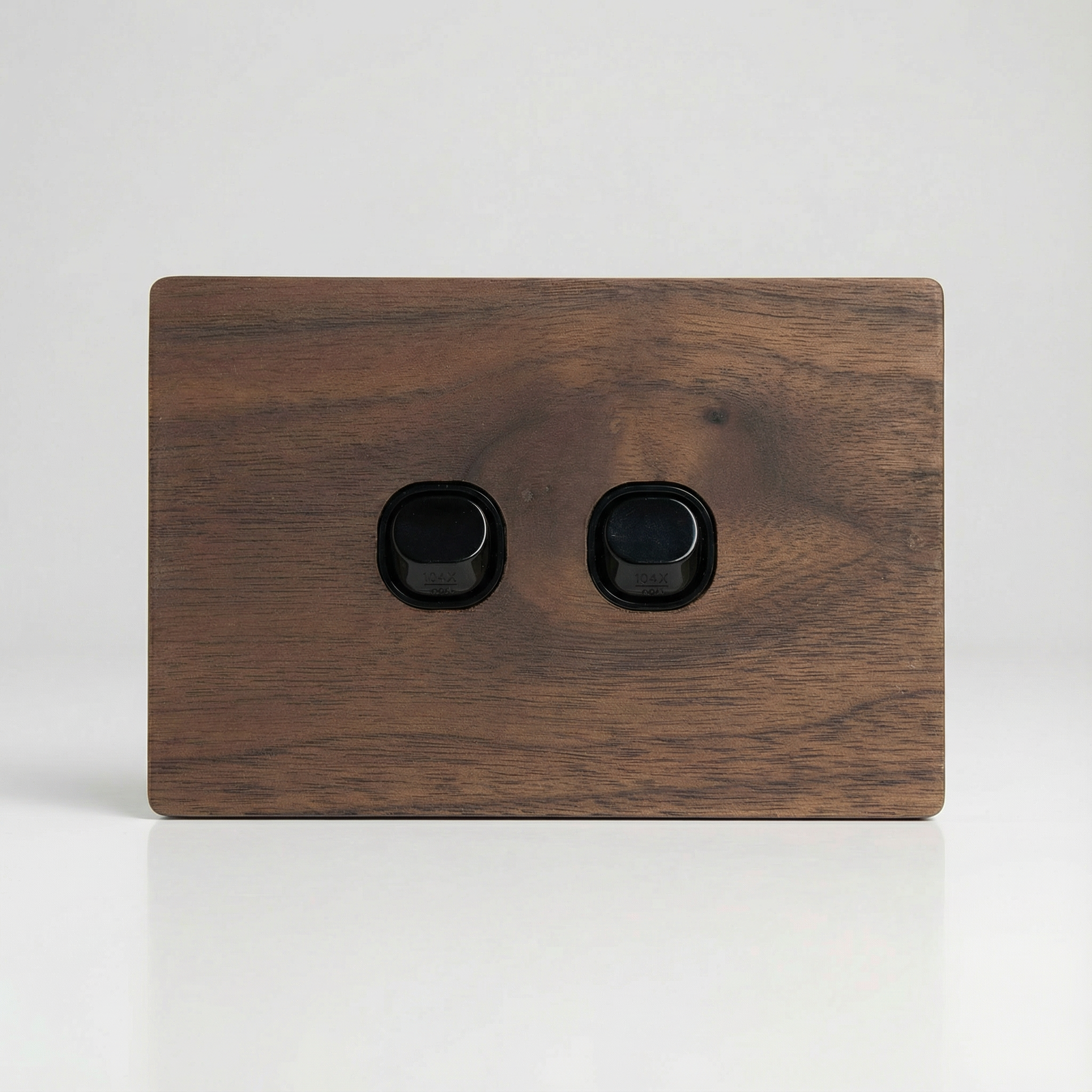 Walnut 2 Gang Cover – Timber Plates