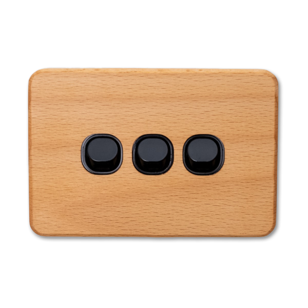 Timber Plates Australia - Birch 3 gang switch