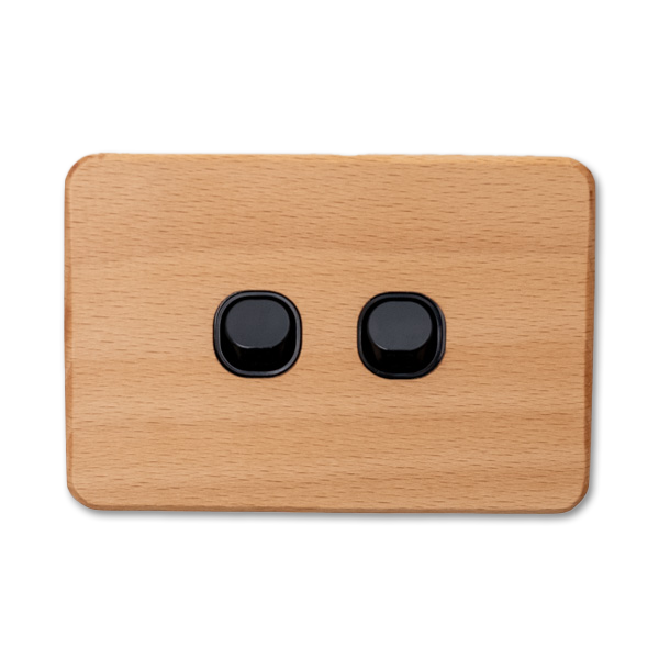 Timber Plates Australia - Birch 2 gang switch