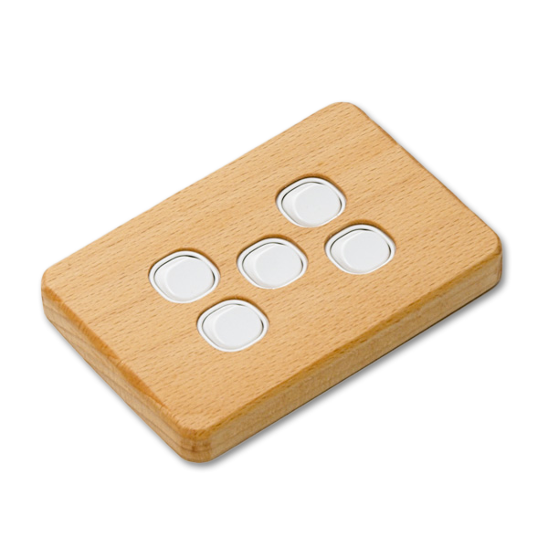 Timber Plates Australia - Birch 5 gang switch