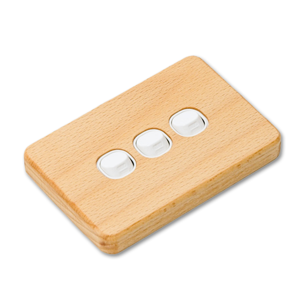 Timber Plates Australia - Birch 3 gang switch