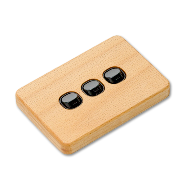 Timber Plates Australia - Birch 3 gang switch