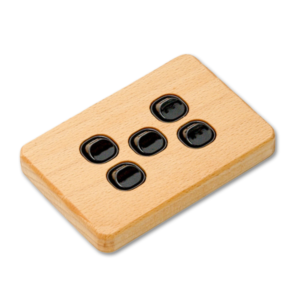 Timber Plates Australia - Birch 5 gang switch